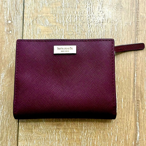 kate spade | Bags | Kate Spade Red Wallet Sleek Minimalist Design ...
